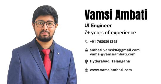 Vamsi Ambati - Senior Software Engineer